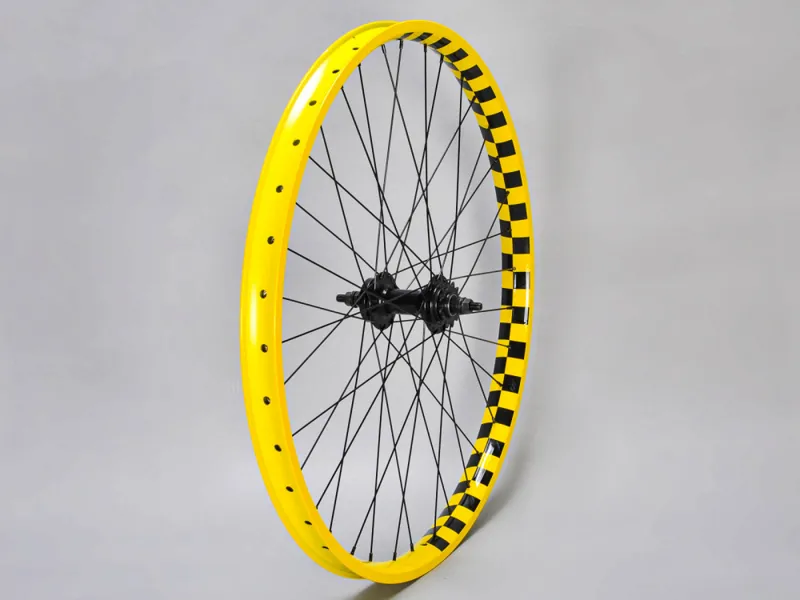 Mafia Bikes 26 Inch Wheelset Yellow Black Check